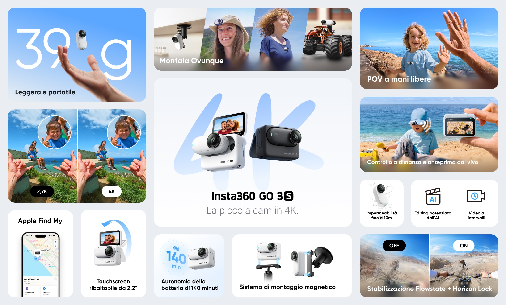 Insta360 GO 3S: la piccola cam in 4K.