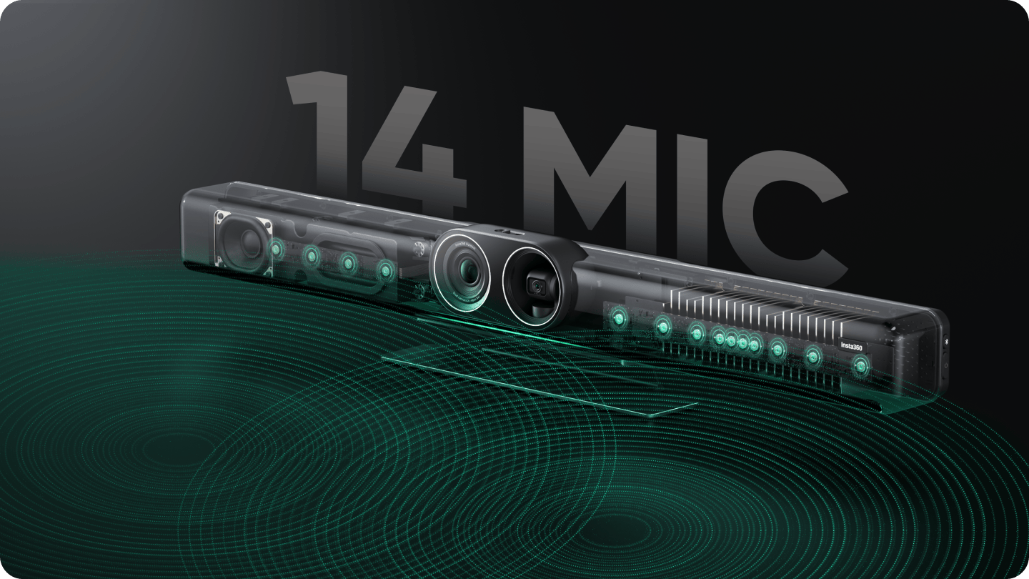 影石Insta360 Connect - AI 双摄视频会议一体机