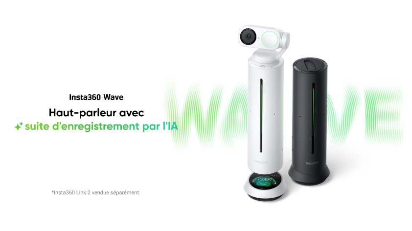 Insta360 Wave : haut-parleur professionnel doté d'IA pour des réunions ...