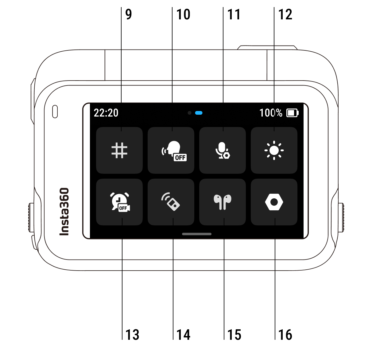 Insta360 acepro2 Camera Tutorial-Using the Screen