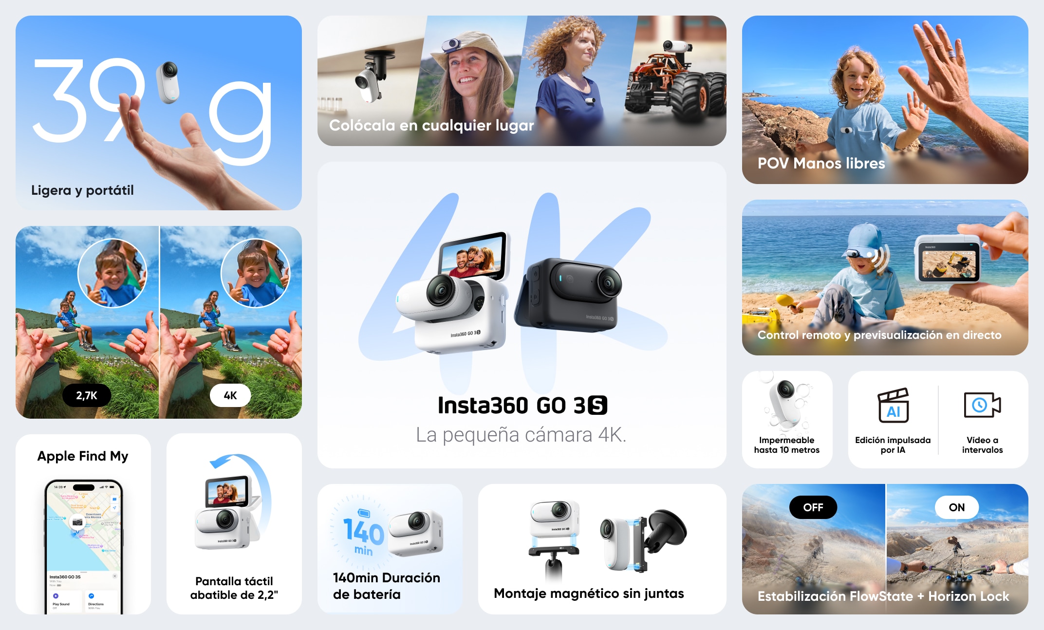 Insta360 GO 3S - La pequeña y poderosa cámara 4K.