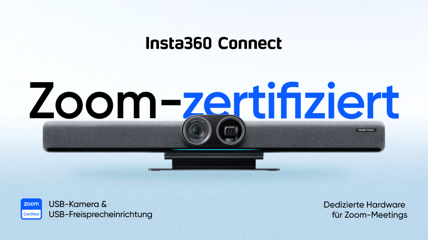 Insta360 Connect ist jetzt Zoom-zertifiziert