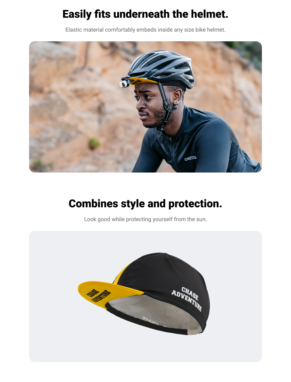 Buy Cycling Cap - Yellow and Black Skull Cap - Insta360