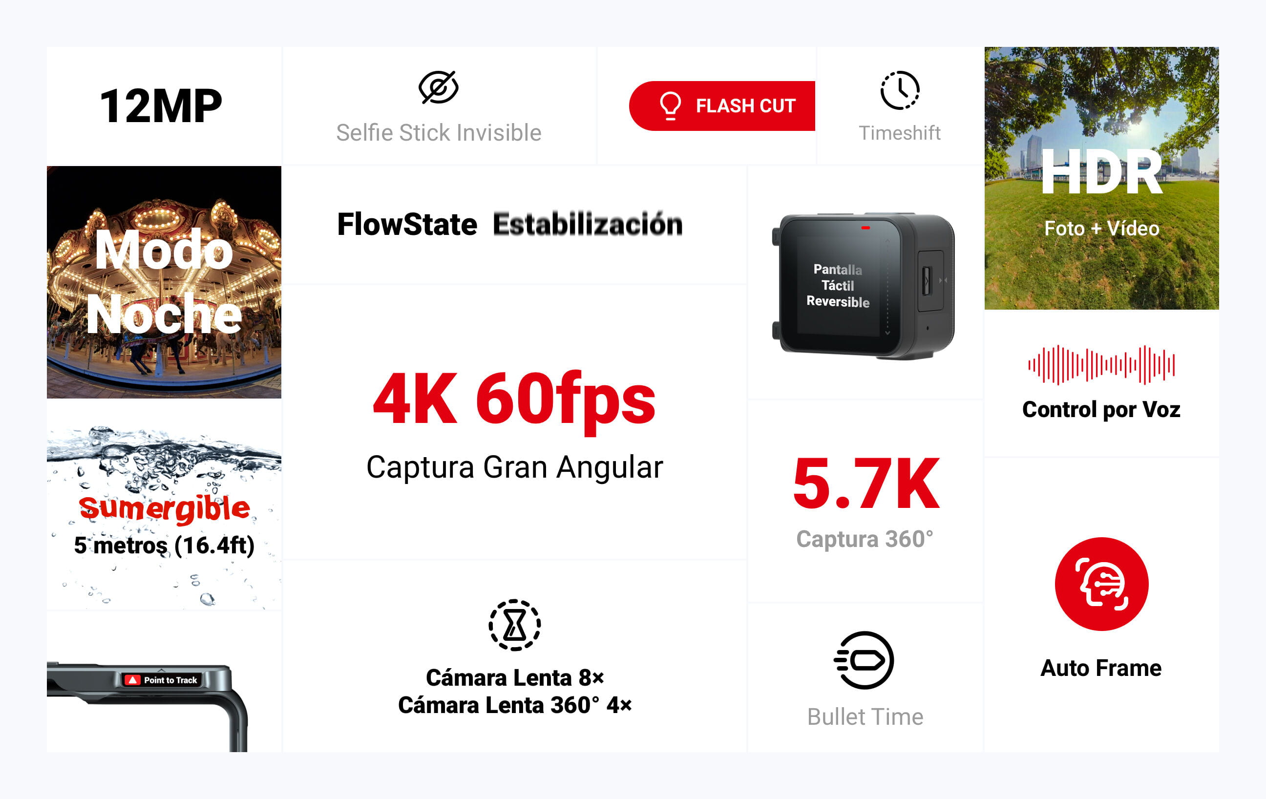 Insta360 ONE R TWIN EDITION - Se adapta a la acción
