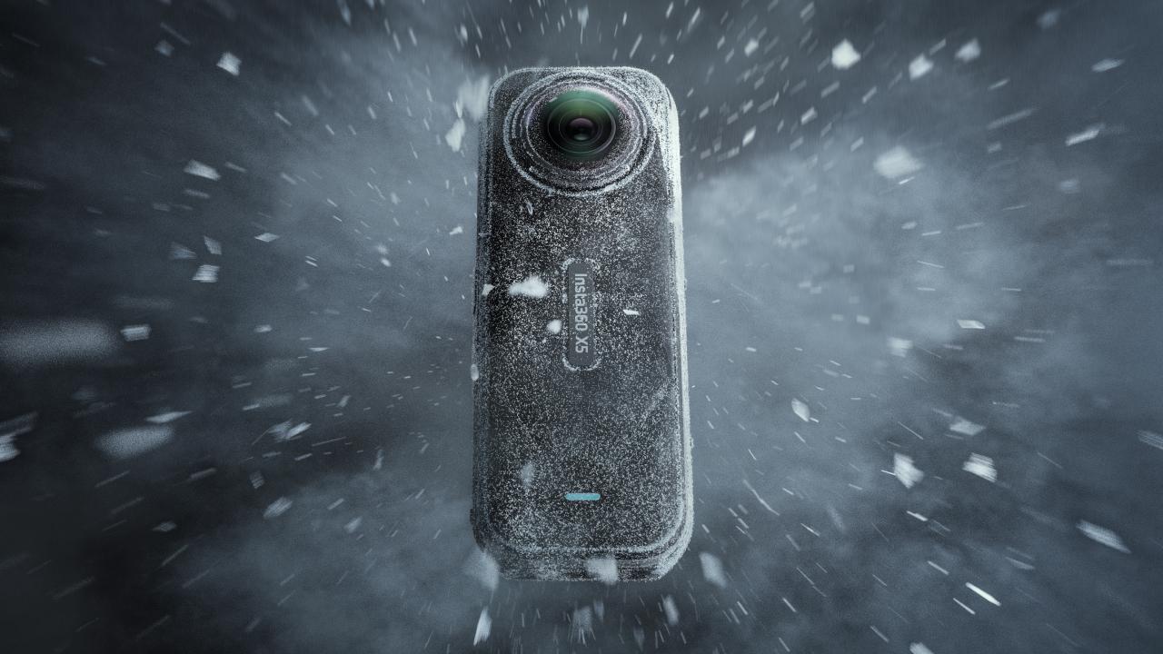 Insta360 X5 - Cámara de acción 8K 360º insignia, top con cualquier luz