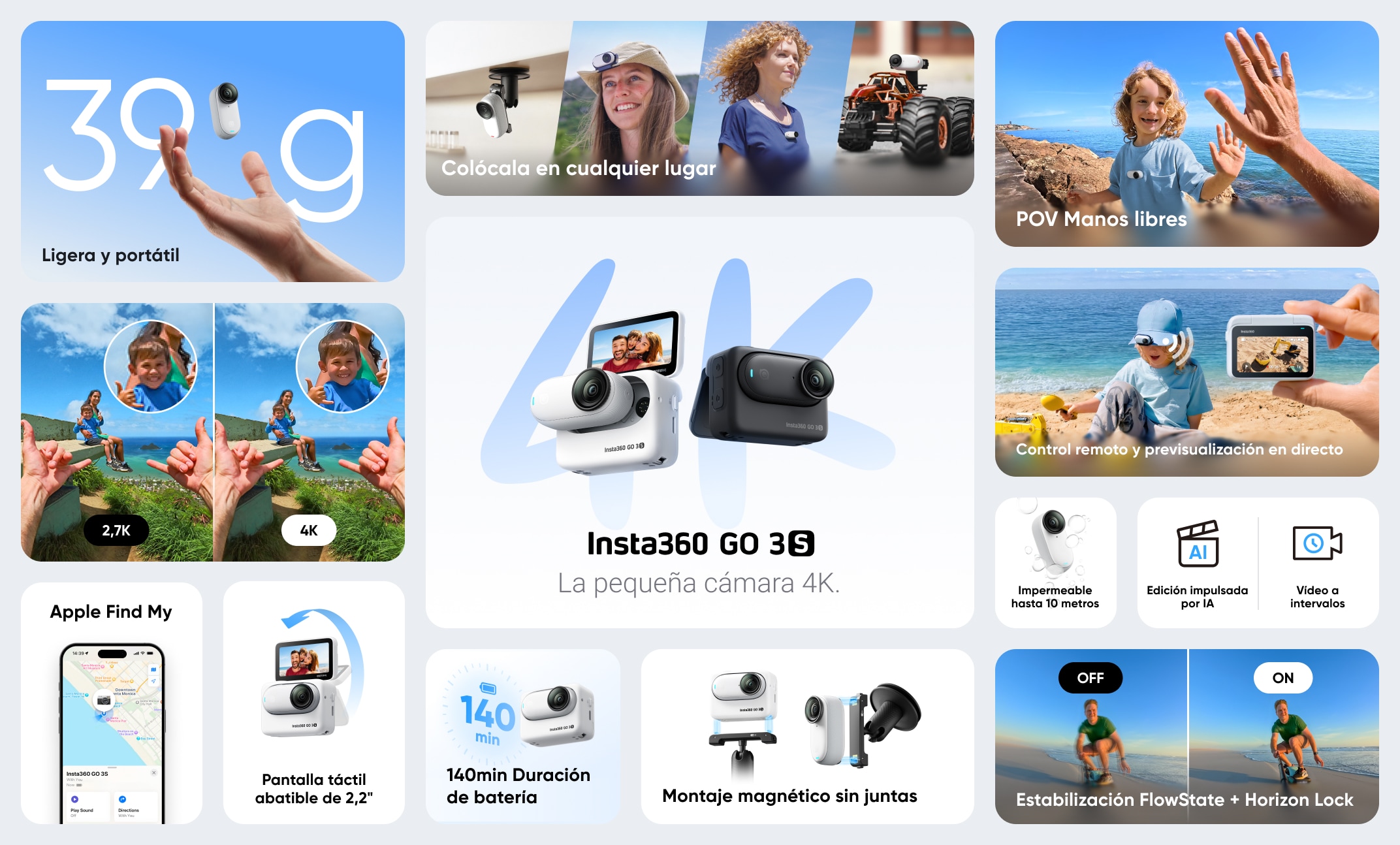 Insta360 GO 3S - La pequeña y poderosa cámara 4K.